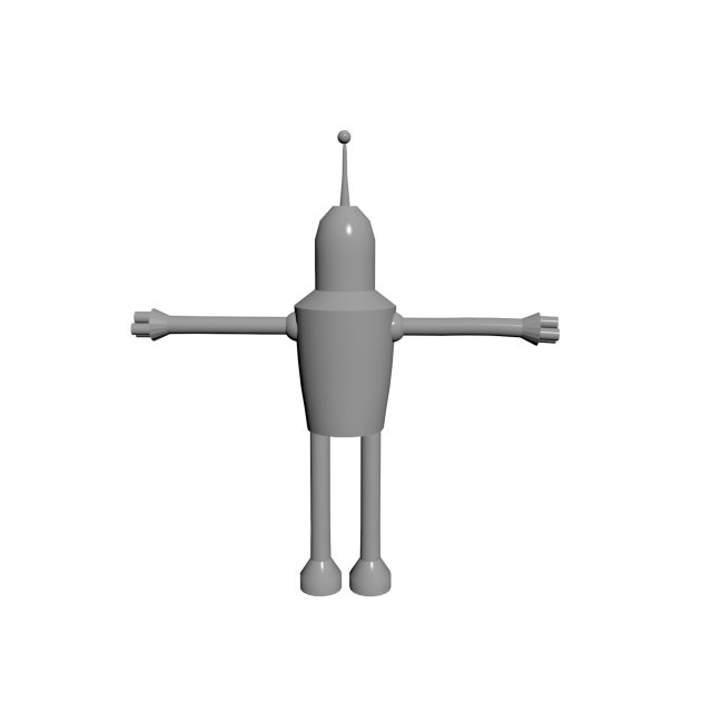 robot 3D Model in Cartoon 3DExport