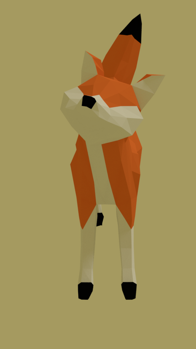 low poly fox Free 3D Model in Wildlife 3DExport