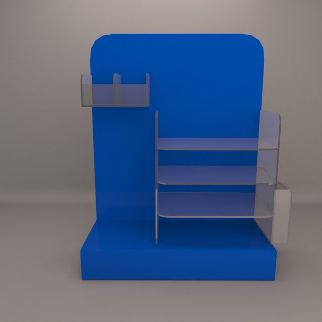 product display with brochure holder 3D Model in Raf 3DExport