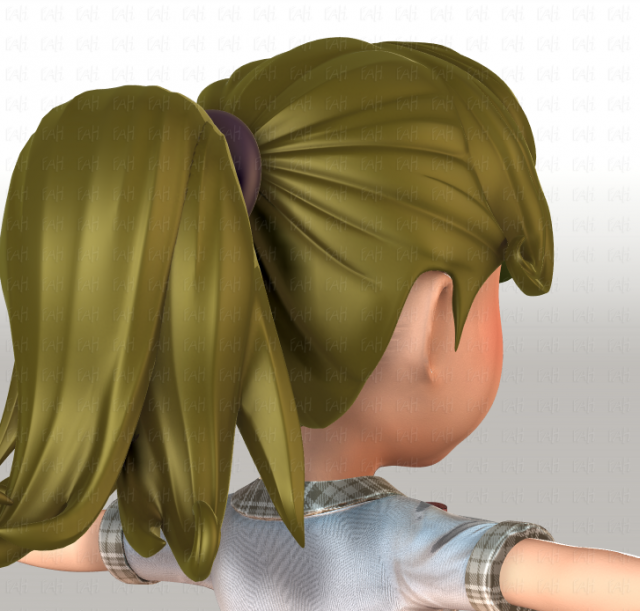 girl v04 3D Model in Child 3DExport