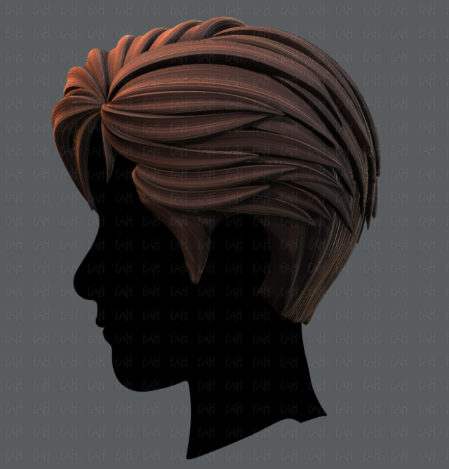 3d hair style for man v02 3D Model in Other 3DExport