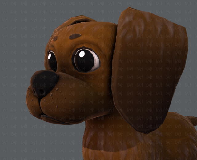 dog base cartoon 3D Model in Dog 3DExport