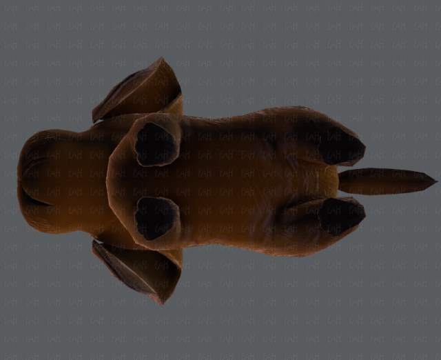 dog base cartoon 3D Model in Dog 3DExport