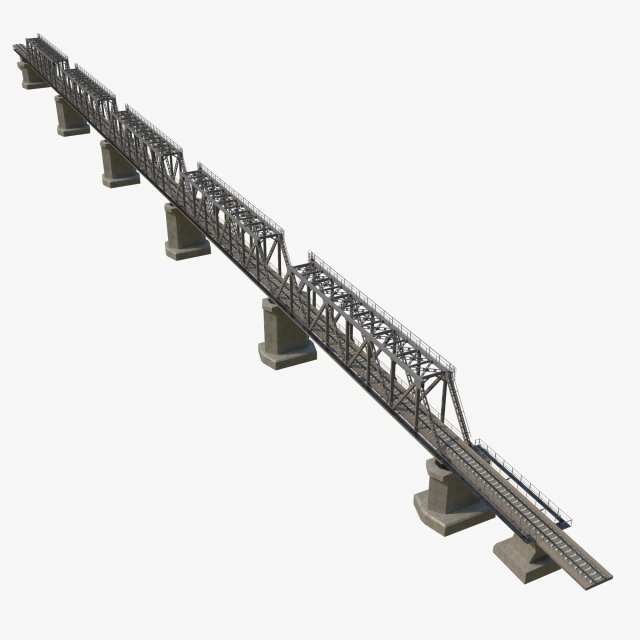 Railway bridge 3D Model in Bridge 3DExport