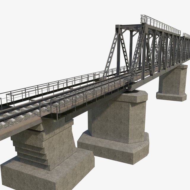Railway bridge 3D Model in Bridge 3DExport