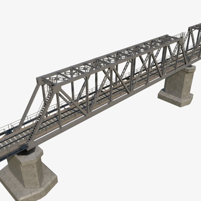 Railway bridge 3D Model in Bridge 3DExport