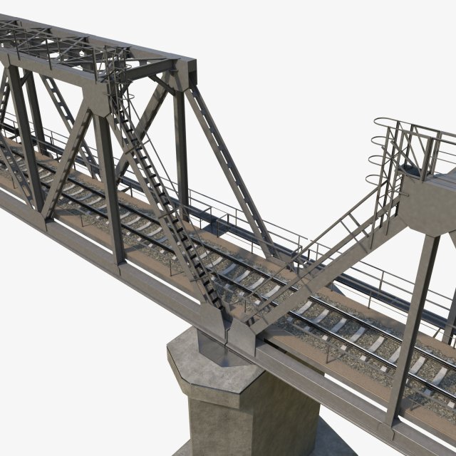 Railway bridge 3D Model in Bridge 3DExport