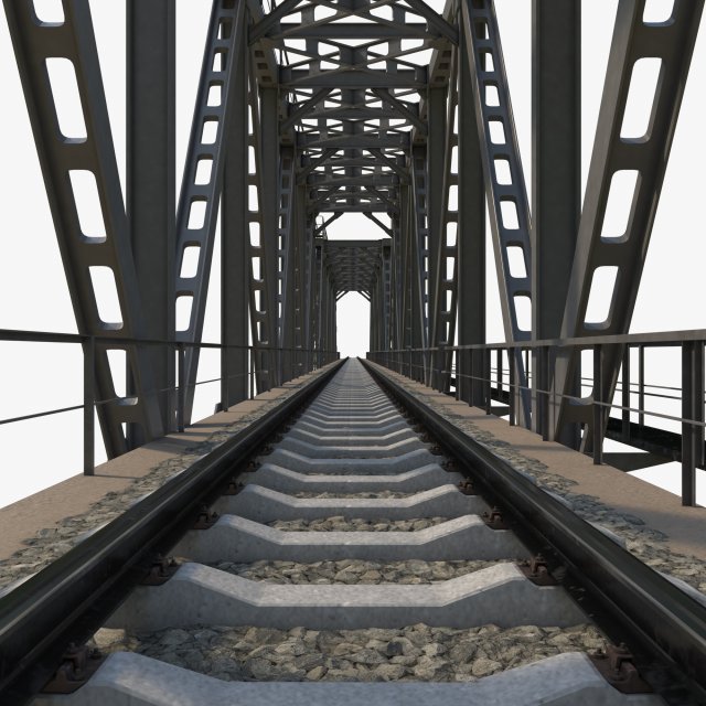 Railway bridge 3D Model in Bridge 3DExport