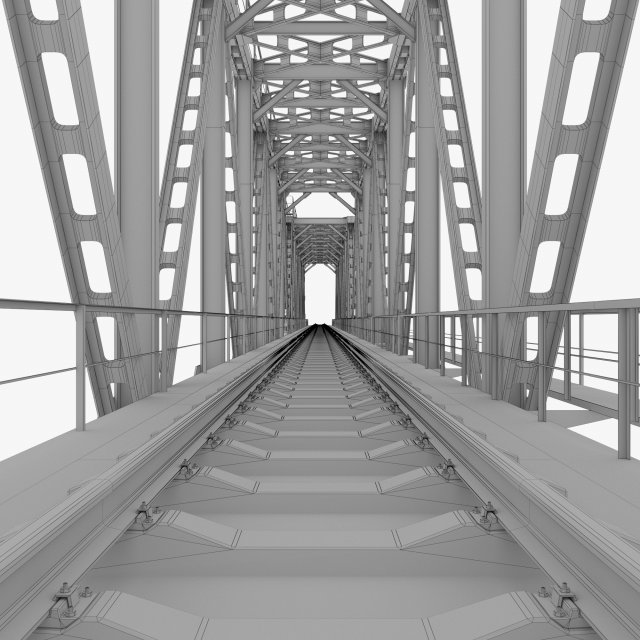 Railway bridge 3D Model in Bridge 3DExport
