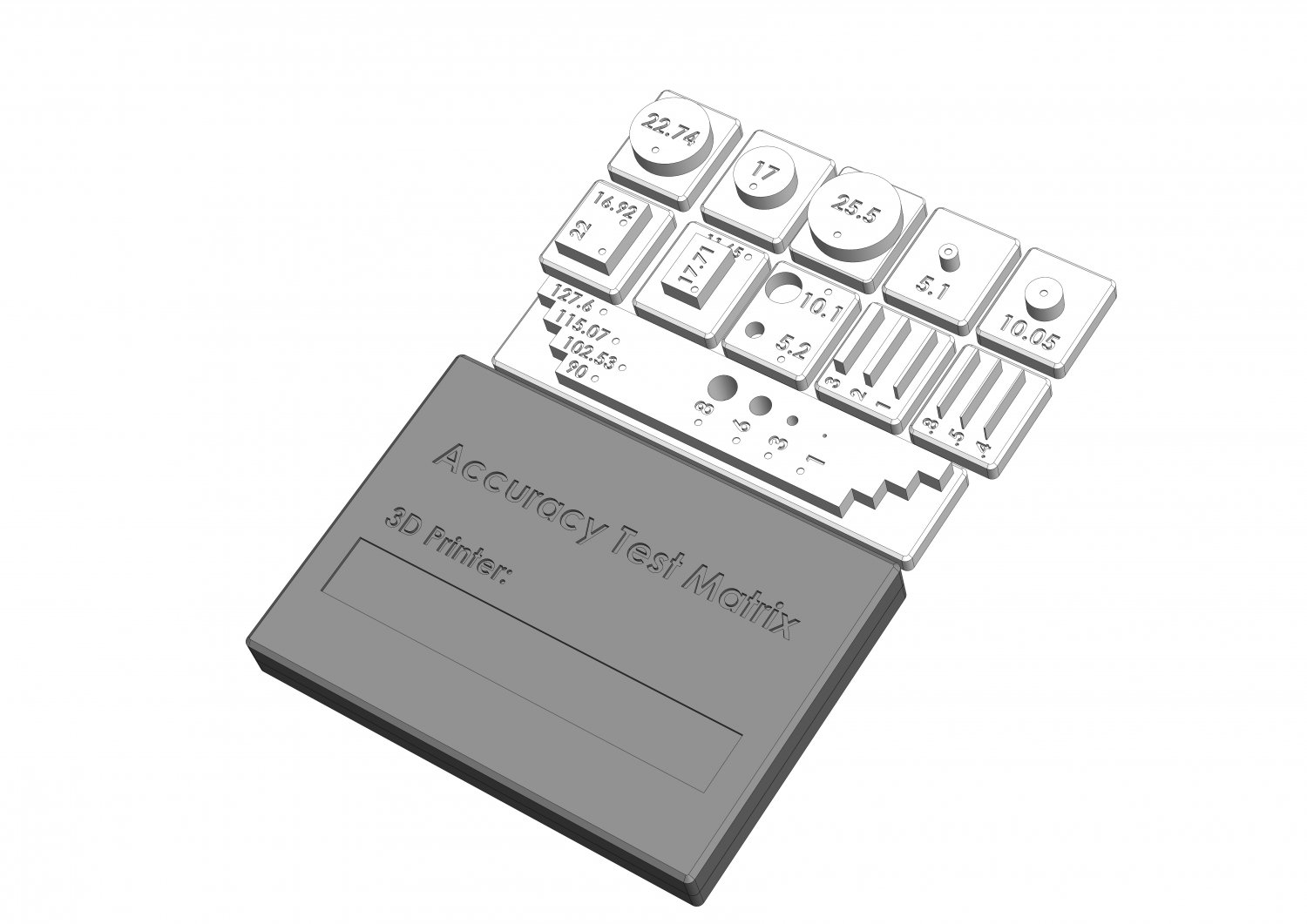 accuracy test matrix Modelados 3D para Imprimir in Otros 3DExport