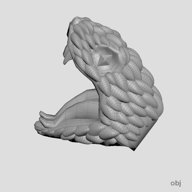 snake head 5 - best for jewelry 3D Print Model in Other 3DExport