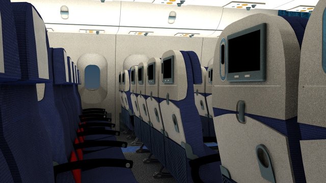 airplane interior 3D Model in Commercial 3DExport