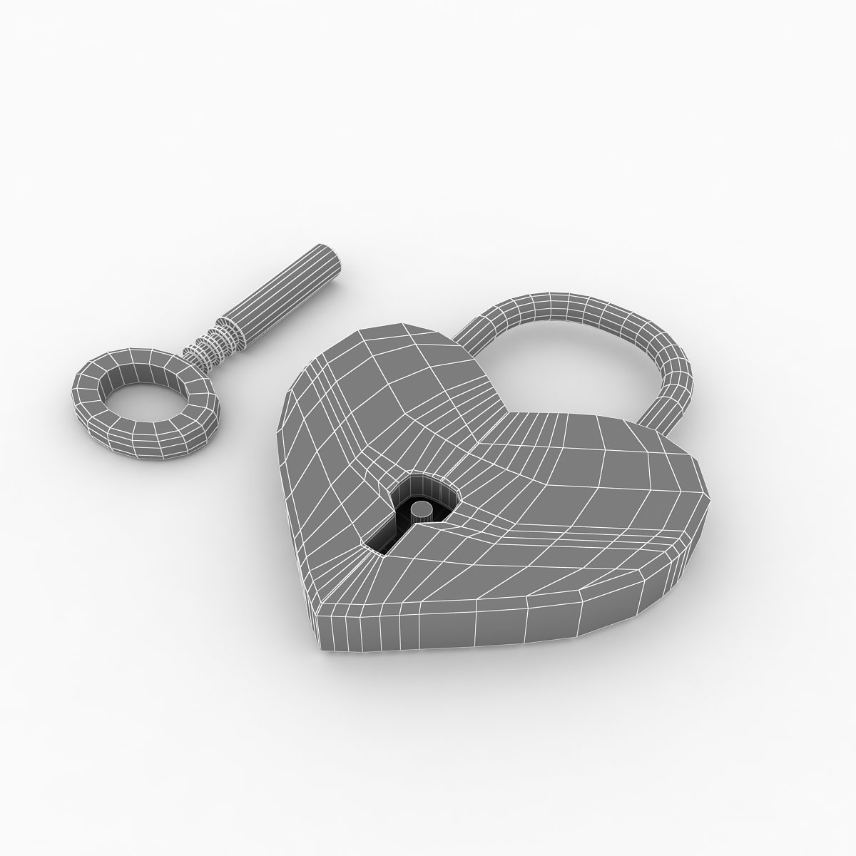 heart lock 3D Models in Tools 3DExport
