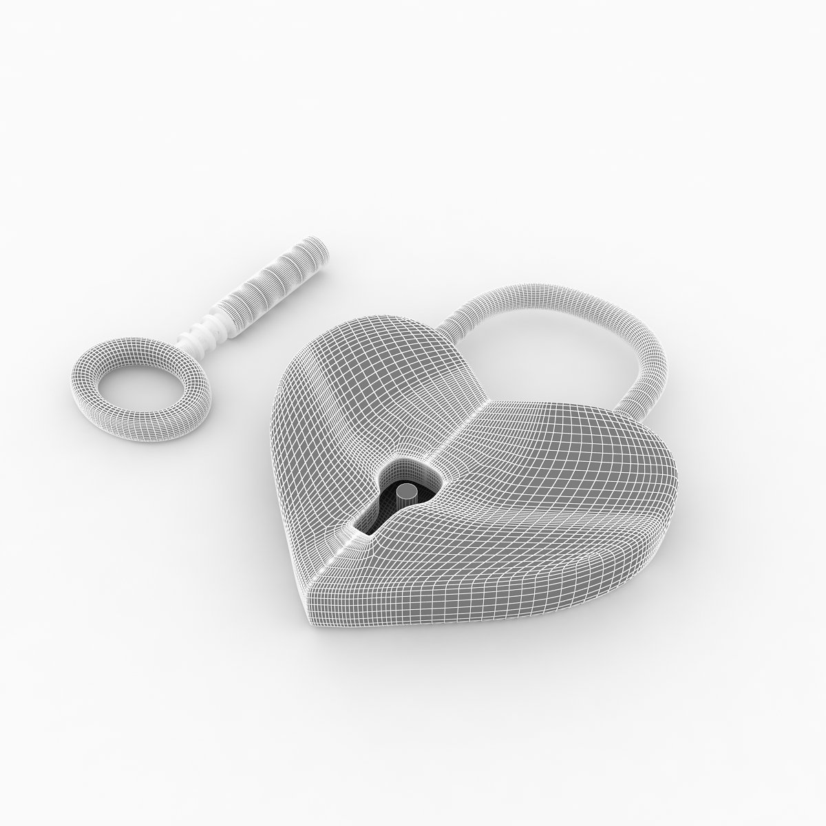 heart lock 3D Models in Tools 3DExport
