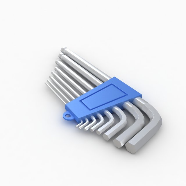 hex key 3D Model in Tools 3DExport