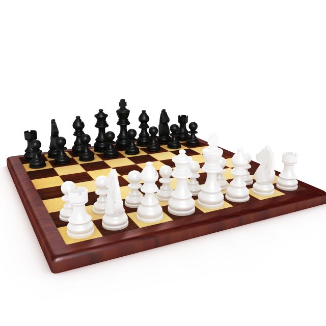 chess board pieces 3D Model in Board Games 3DExport