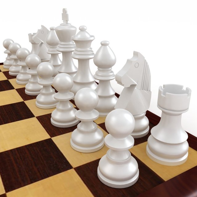 chess board pieces 3D Model in Board Games 3DExport