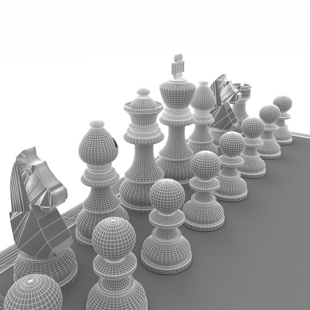 chess board pieces 3D Model in Board Games 3DExport