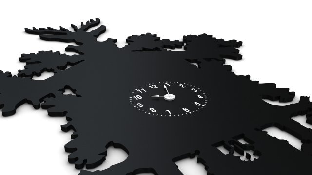 Modern Clock 3D Model in Bedroom 3DExport