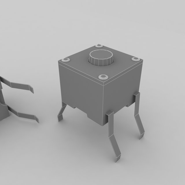 Tactile Push Button 3D Model in Parts 3DExport