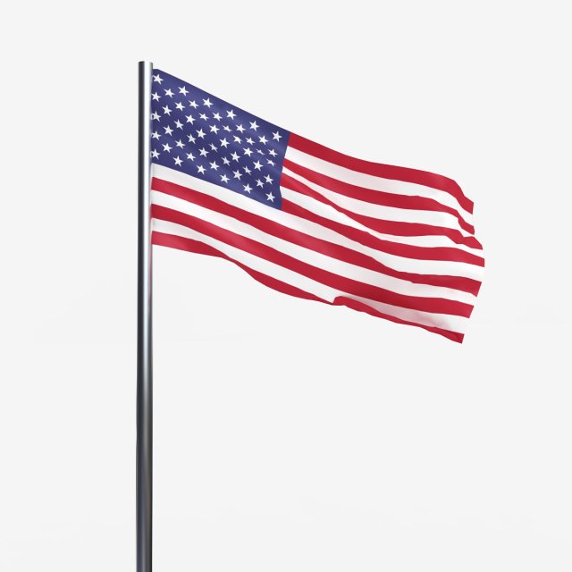 USA FLAG 3D Model in Other 3DExport
