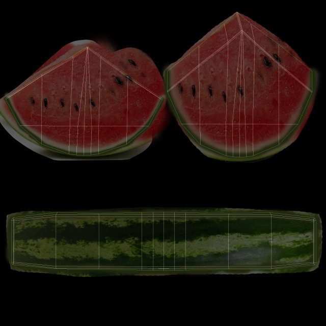 Watermelon 3D Model in Fruit 3DExport