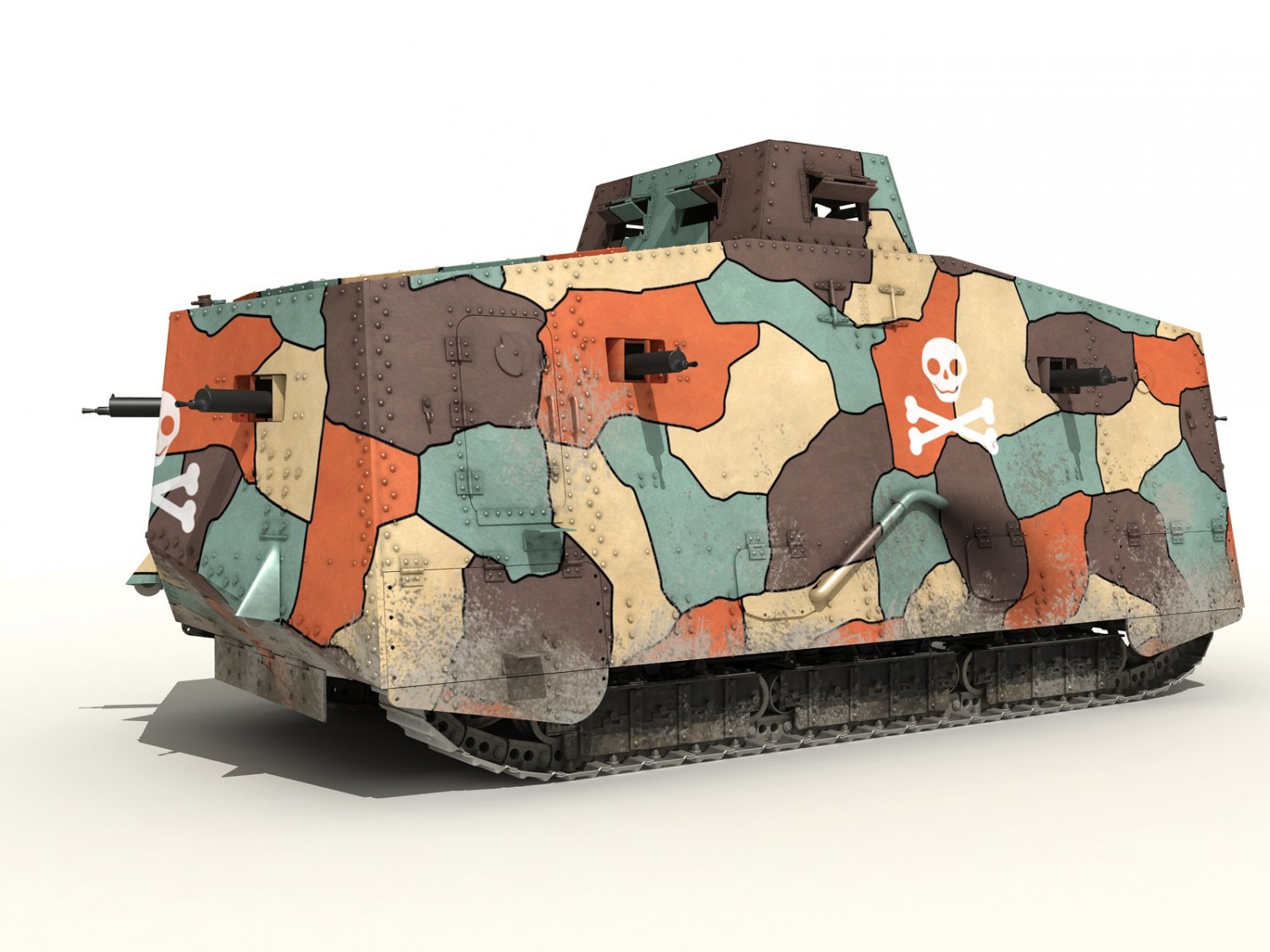 A7v tank 3D Model in Tank 3DExport
