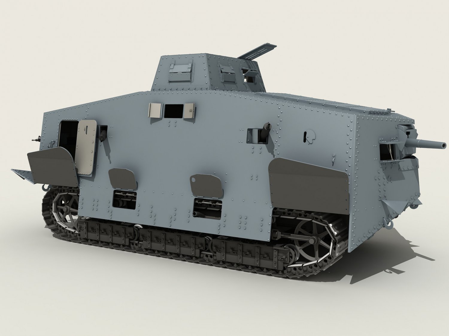 A7v tank 3D Model in Tank 3DExport