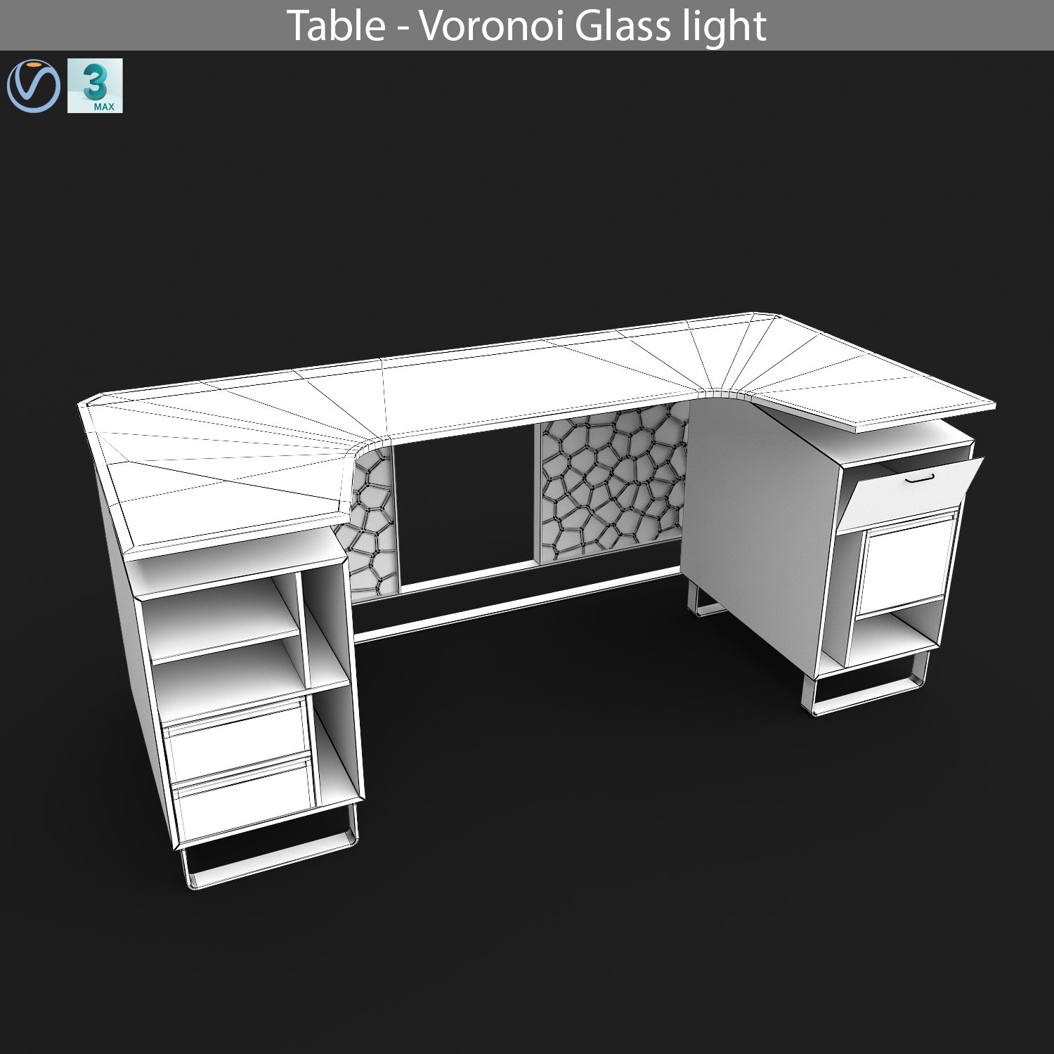 table - voronoi glass light 3D Models in Table 3DExport