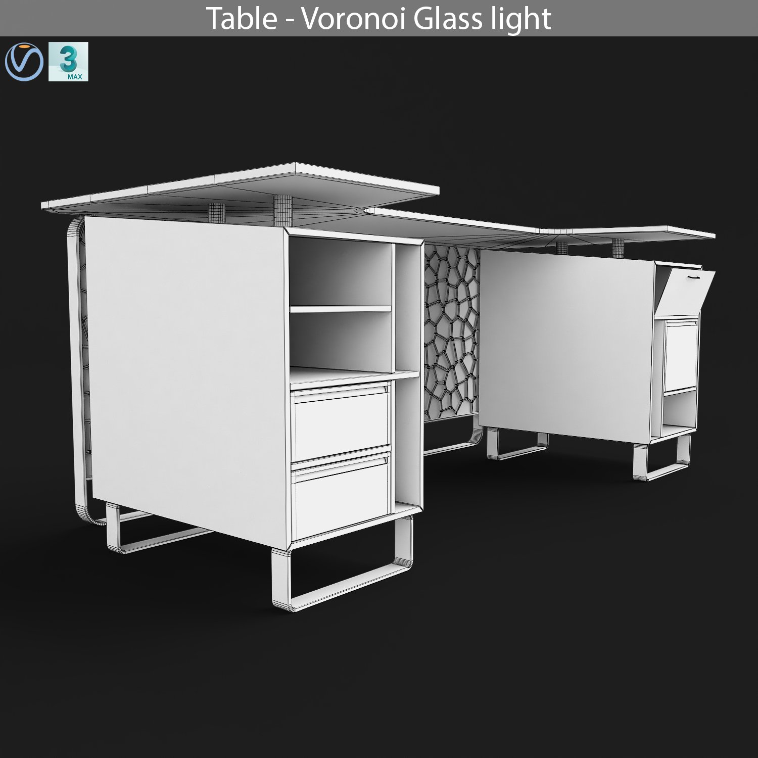 table - voronoi glass light 3D Models in Table 3DExport