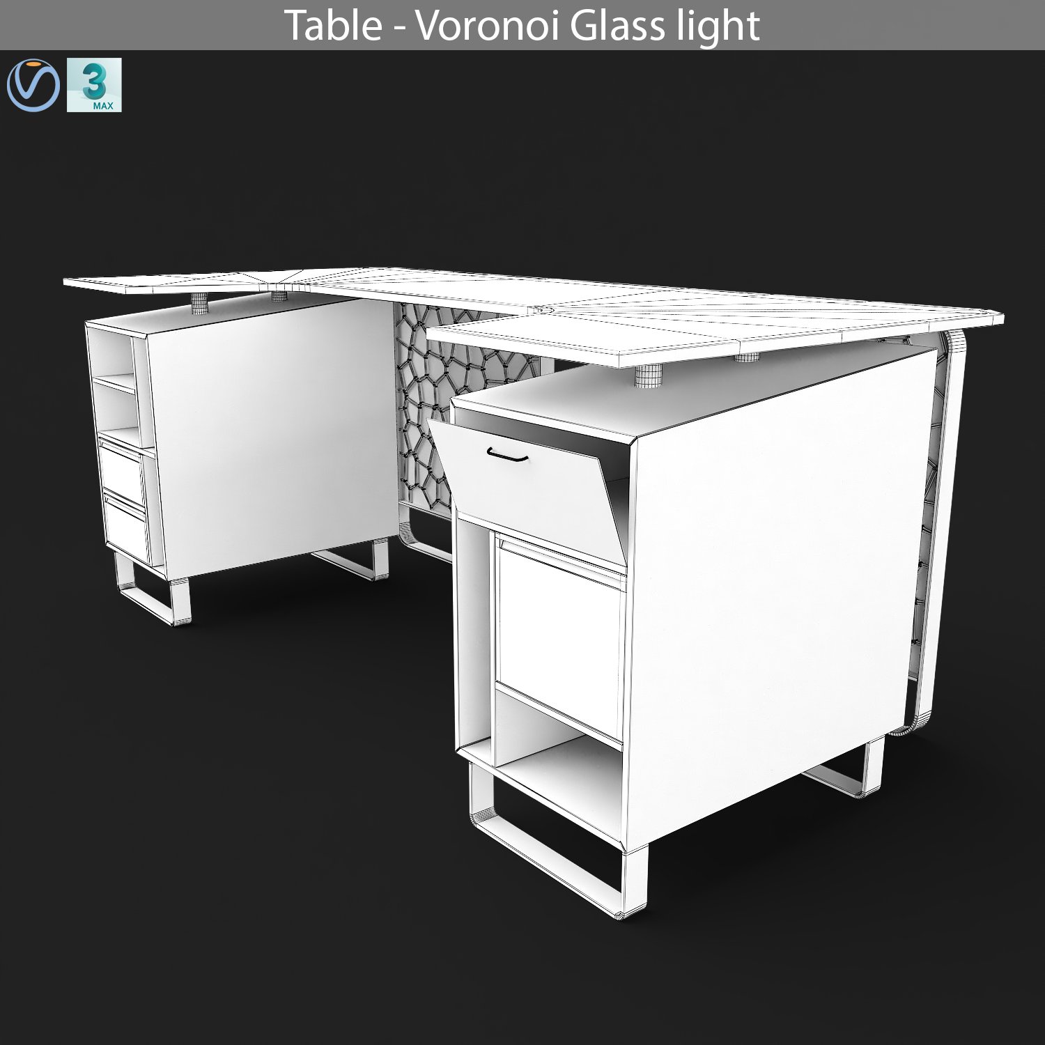 table - voronoi glass light 3D Models in Table 3DExport