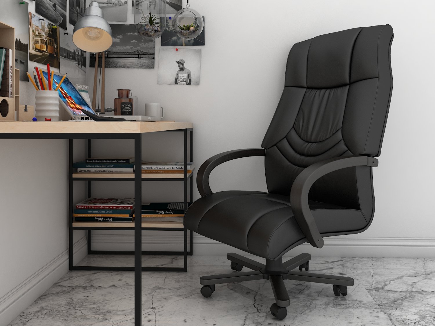 office working table set 3D Models in Desk 3DExport