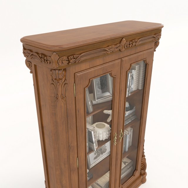 display cabinet classic style 5 3D Model in Set 3DExport