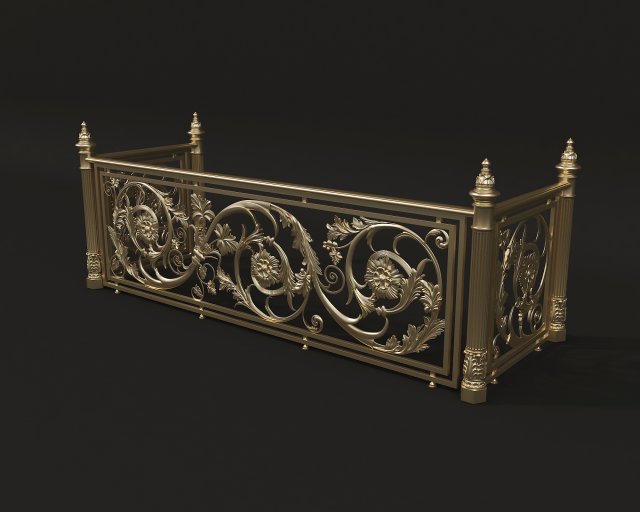 classic style balcony railing 3D Model in Decoration 3DExport