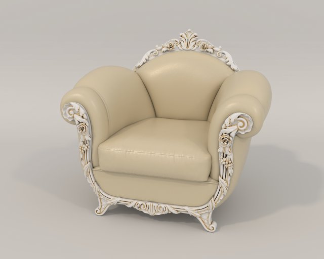 European Style Coffee Table and Armchairs 2 3D Model in Set 3DExport