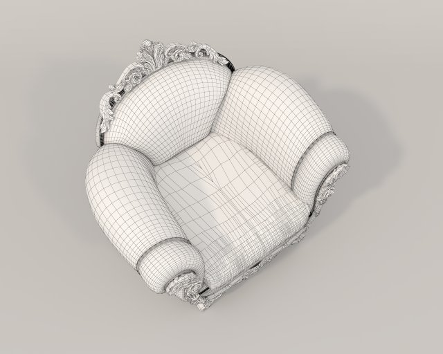 European Style Coffee Table and Armchairs 2 3D Model in Set 3DExport