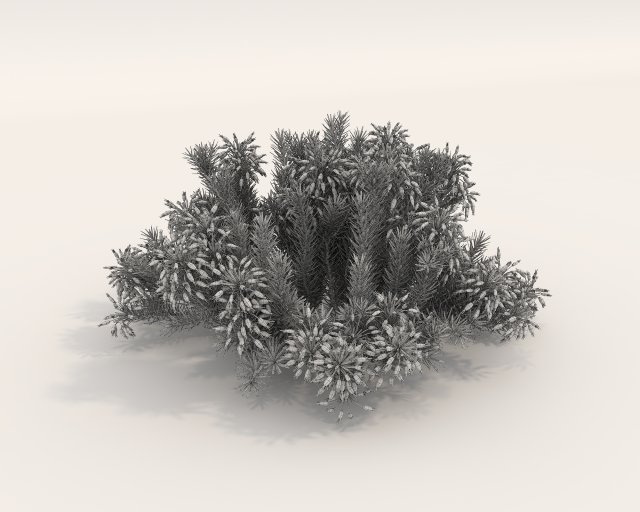 Realistic Shrub Bush Set 4 3D Model in Landscapes 3DExport