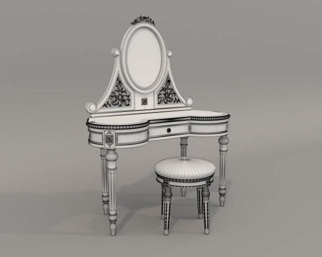 Classic Style Dressing Table 10 3D Model in Other 3DExport