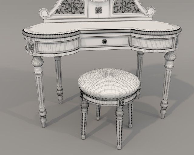 Classic Style Dressing Table 10 3D Model in Other 3DExport