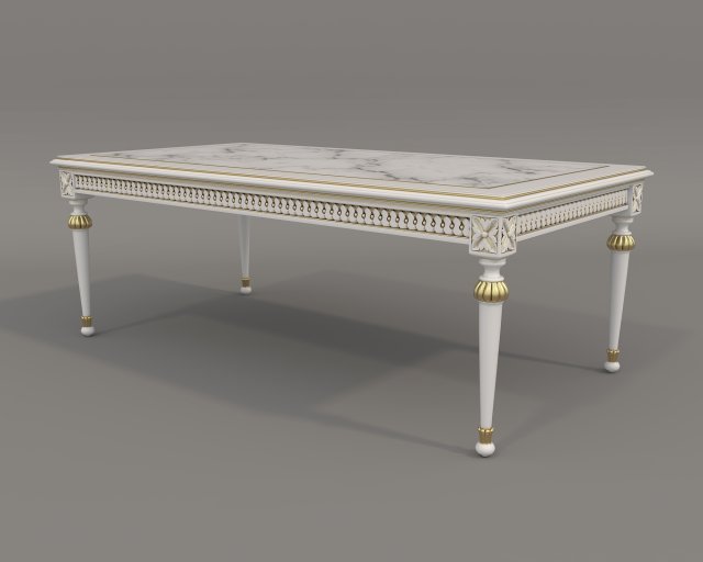 European Style Dining Table and Chairs 26 3D Model in Set 3DExport