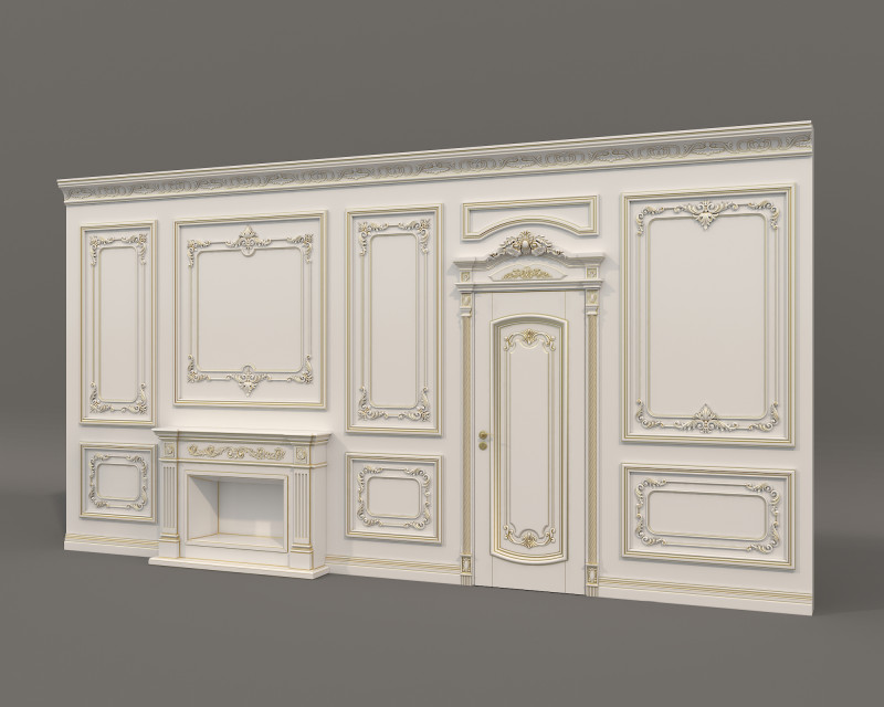 Wall Molding in Classic French style 41 3Dモデル in 諸々 3DExport