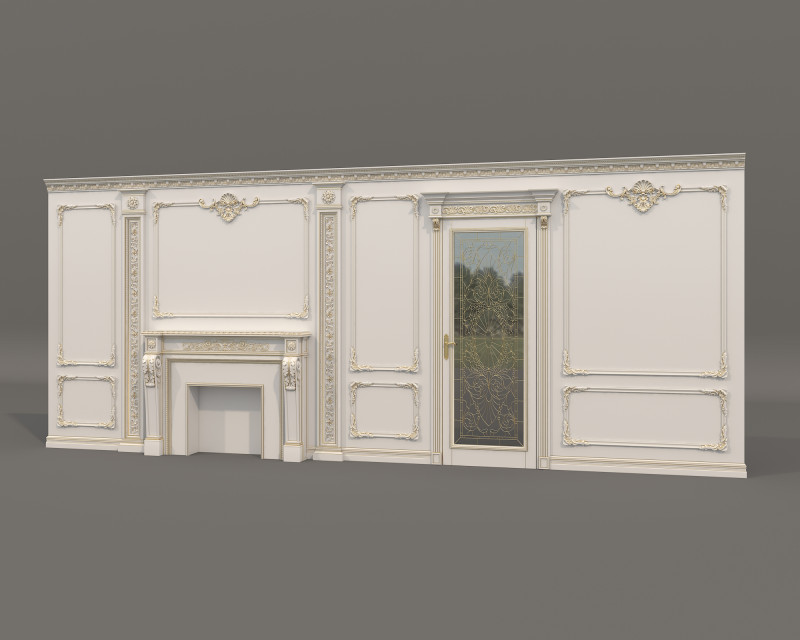 Wall Molding in Classic French style 42 3D Model in Çeşitli 3DExport