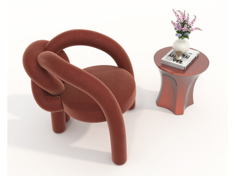 Ensemble table basse et fauteuil moderne 81 Modèle 3D in Set 623620 ...