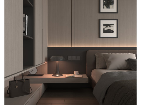 Scène de chambre moderne 52 Modèle 3D in Chambre à coucher 623915 ...