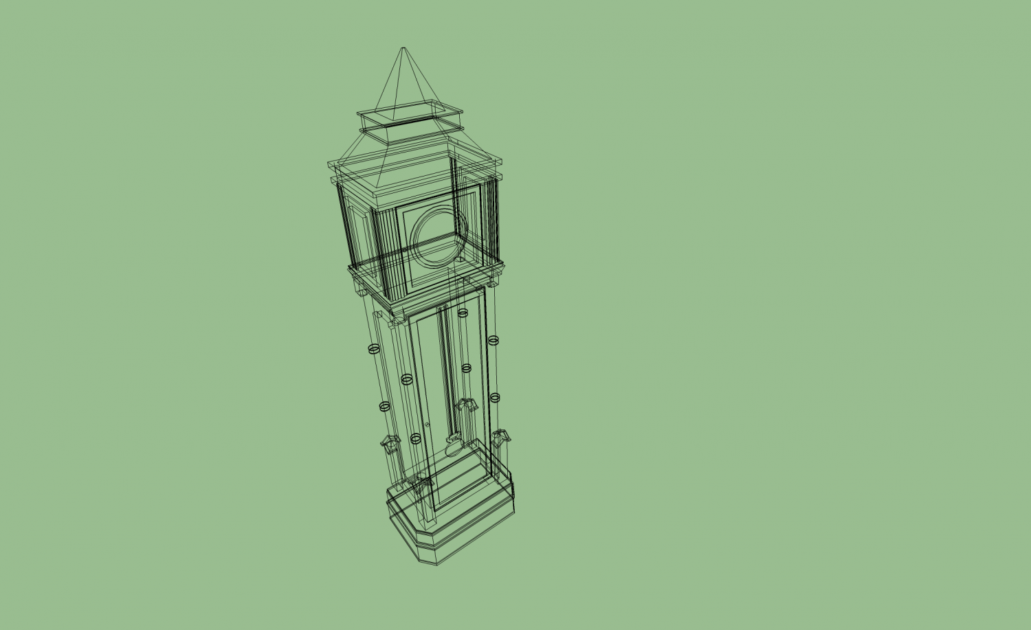 Grandfather clock 3D Model in Household Items 3DExport