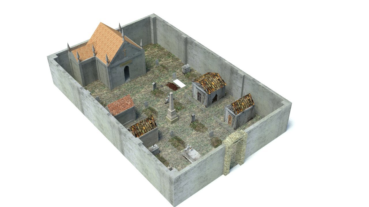 cemetery 3D Models in Buildings 3DExport
