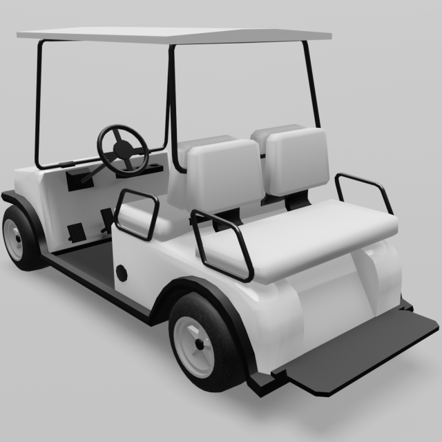 golf cart 3D Model in Cart 3DExport
