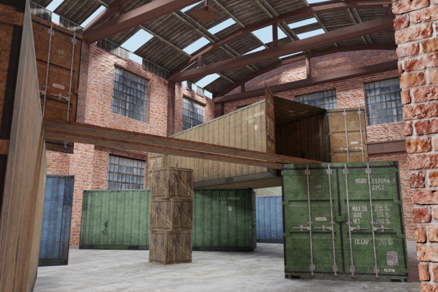 fps map - warehouse 3D Model in Buildings 3DExport