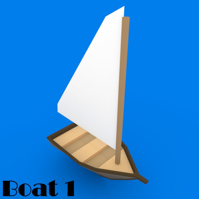 small boats kit 3D Model in Sailboat 3DExport