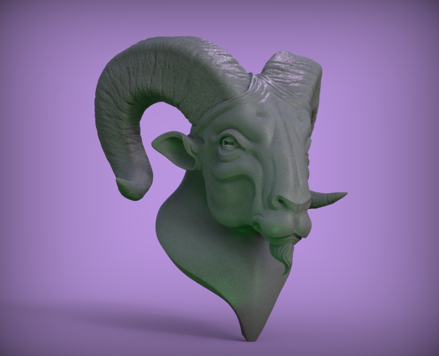 ram head 3D Print Model in Animals 3DExport